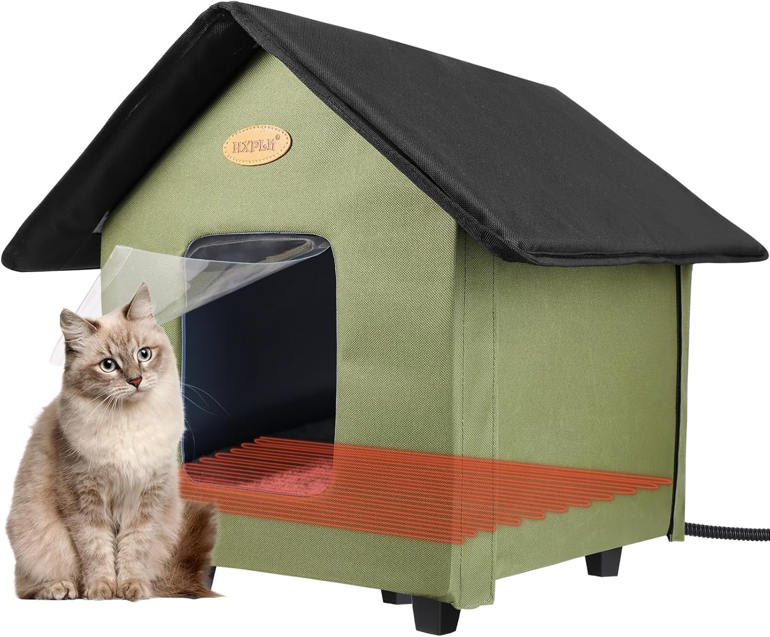 Heated Cat Houses for Outdoor Cats - Elevated Weatherproof Insulated ...