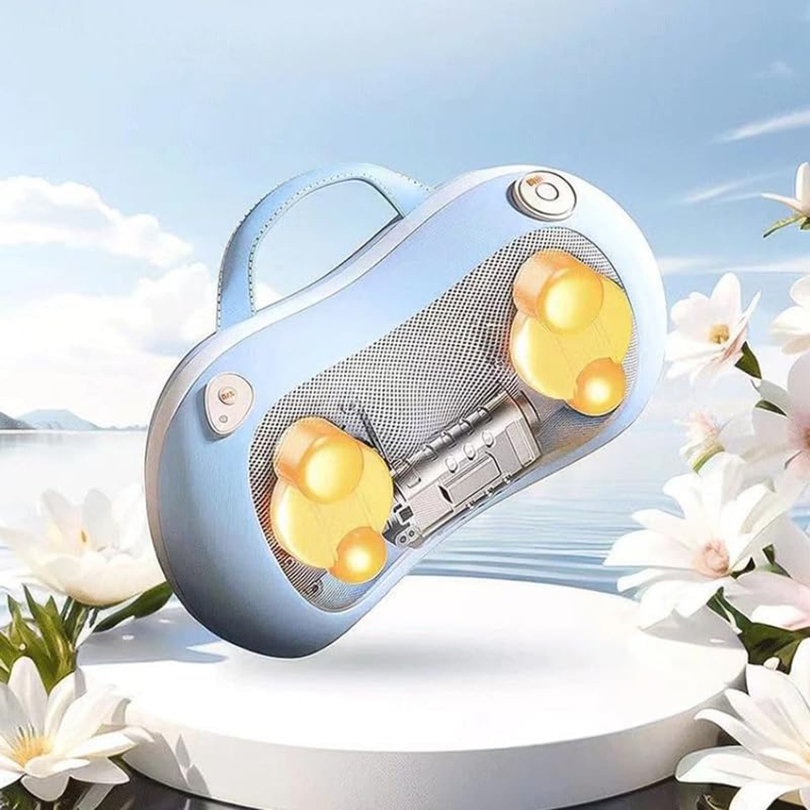 Heated Deep Tissue Massage Pillow Ergonomic Neck and Back Comfort Tool ...