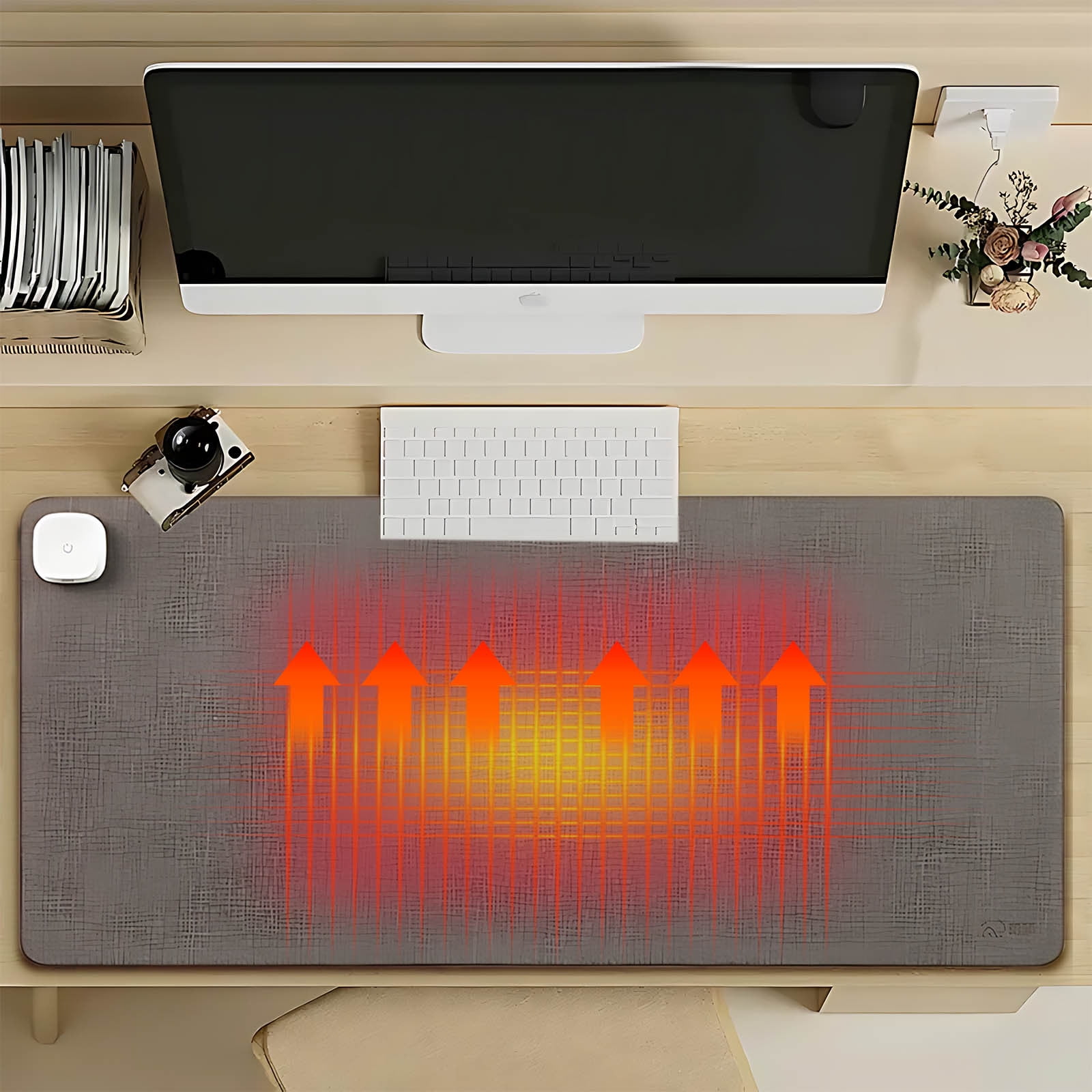 Heated Desk Pad, Heated Mouse Pad- 27.56 X 12.2 Inches, Heated Mouse ...