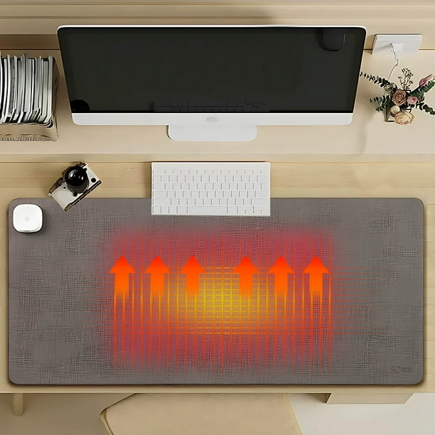 Heated Desk Pad, Heated Mouse Pad- 27.56 X 12.2 Inches, Heated Mouse ...