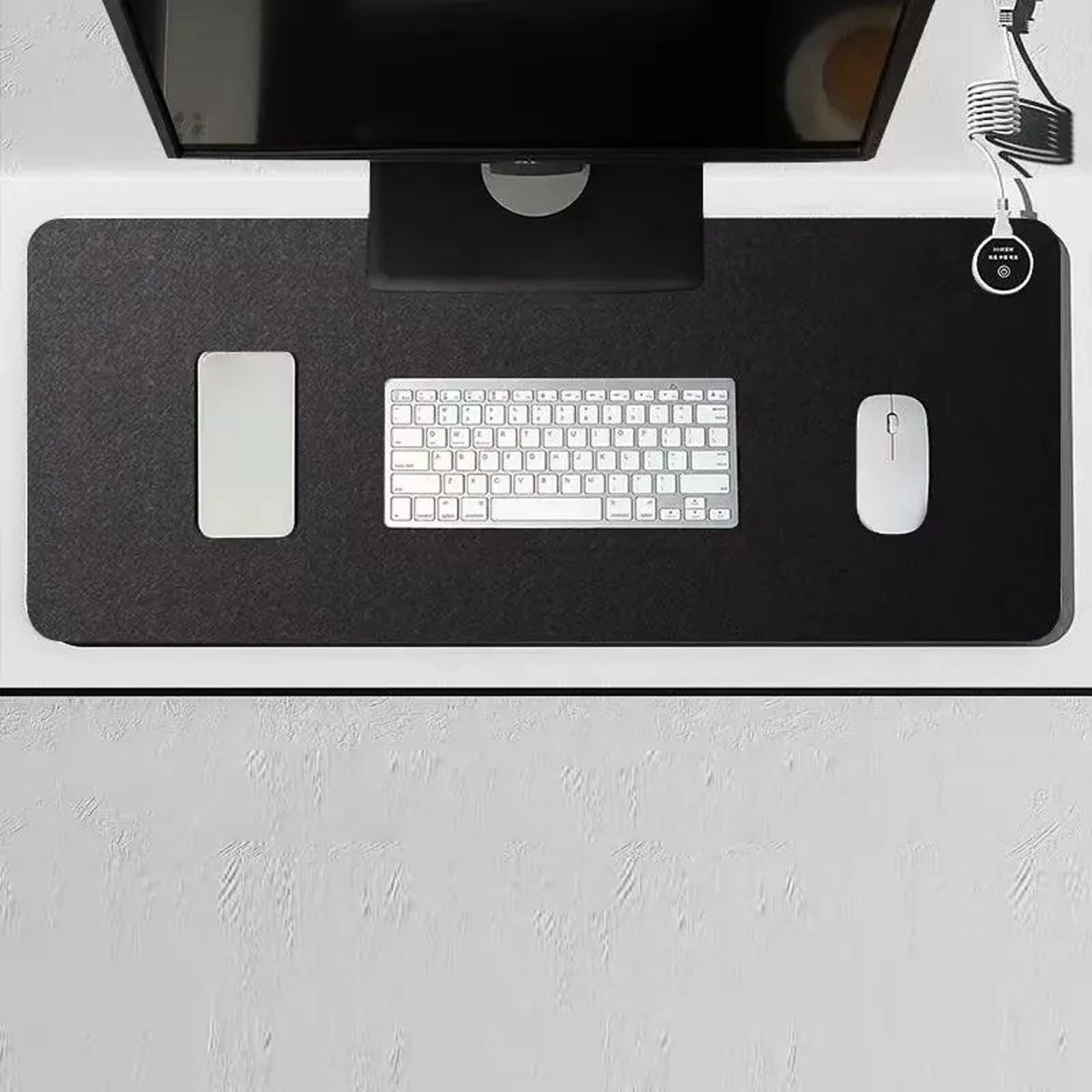 Heated Desk Pad Mouse Pad,3 Heat Settings with 3-Hour Auto Shut-Off ...