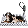 Heated Dog Bed, Waterproof Electric Dog Cat Heating Pad with Timer ...