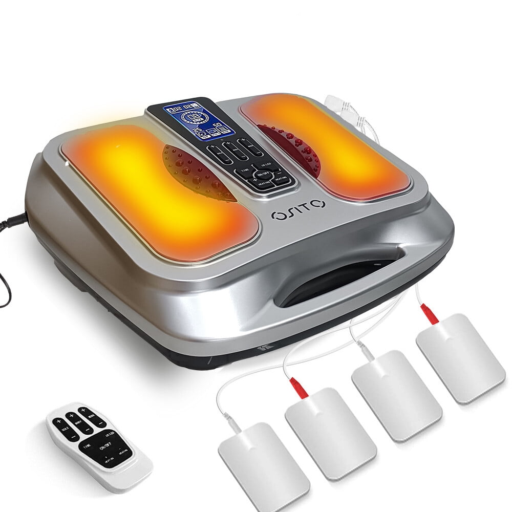 Heated EMS Circulation Electric Foot Massager Booster Machine Blood Leg ...