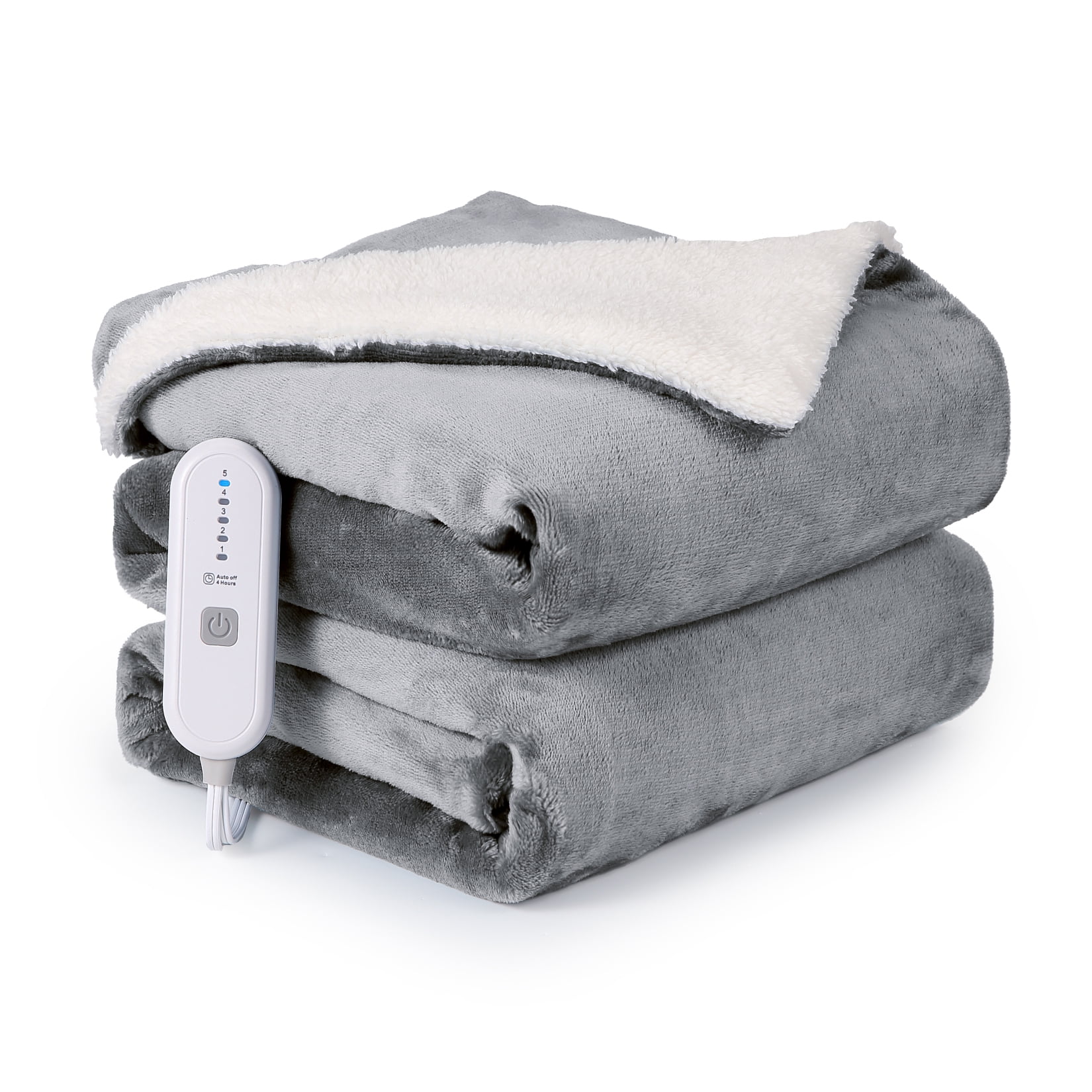 Heated Electric Blanket Full 72 X 84 Soft Flannel Blanket With 5