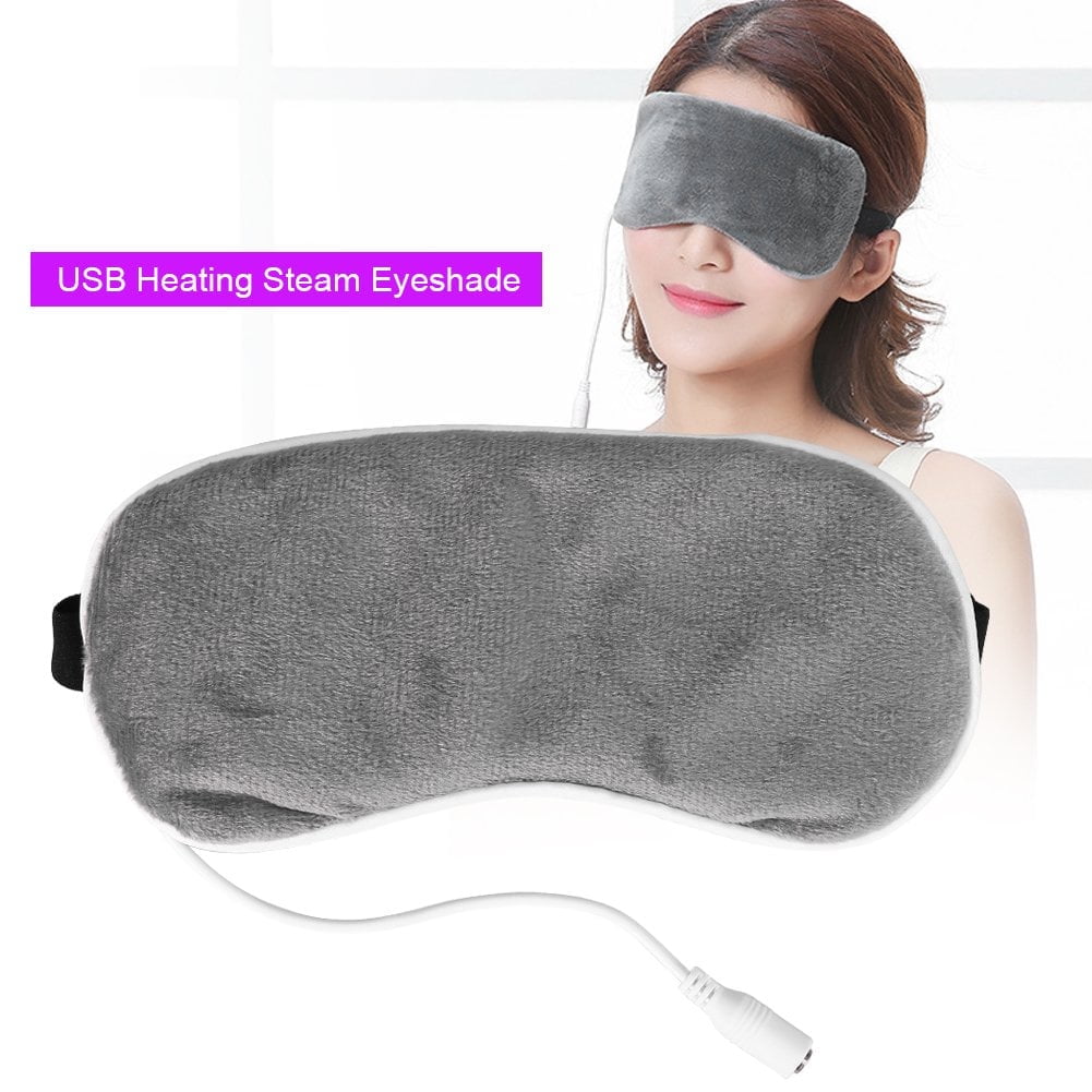 Heated Eye Mask Electric USB Steam Eyeshade Lavender Eye Mask Warming Night Eyes Massage Mask ...