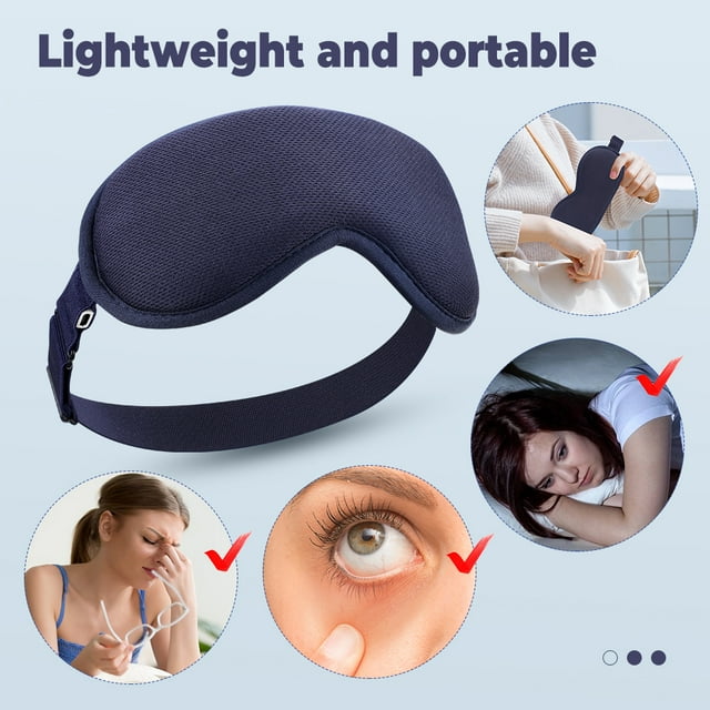 Heated Eye Mask, Warm Eye Compress Mask with Vibration Massage, USB ...