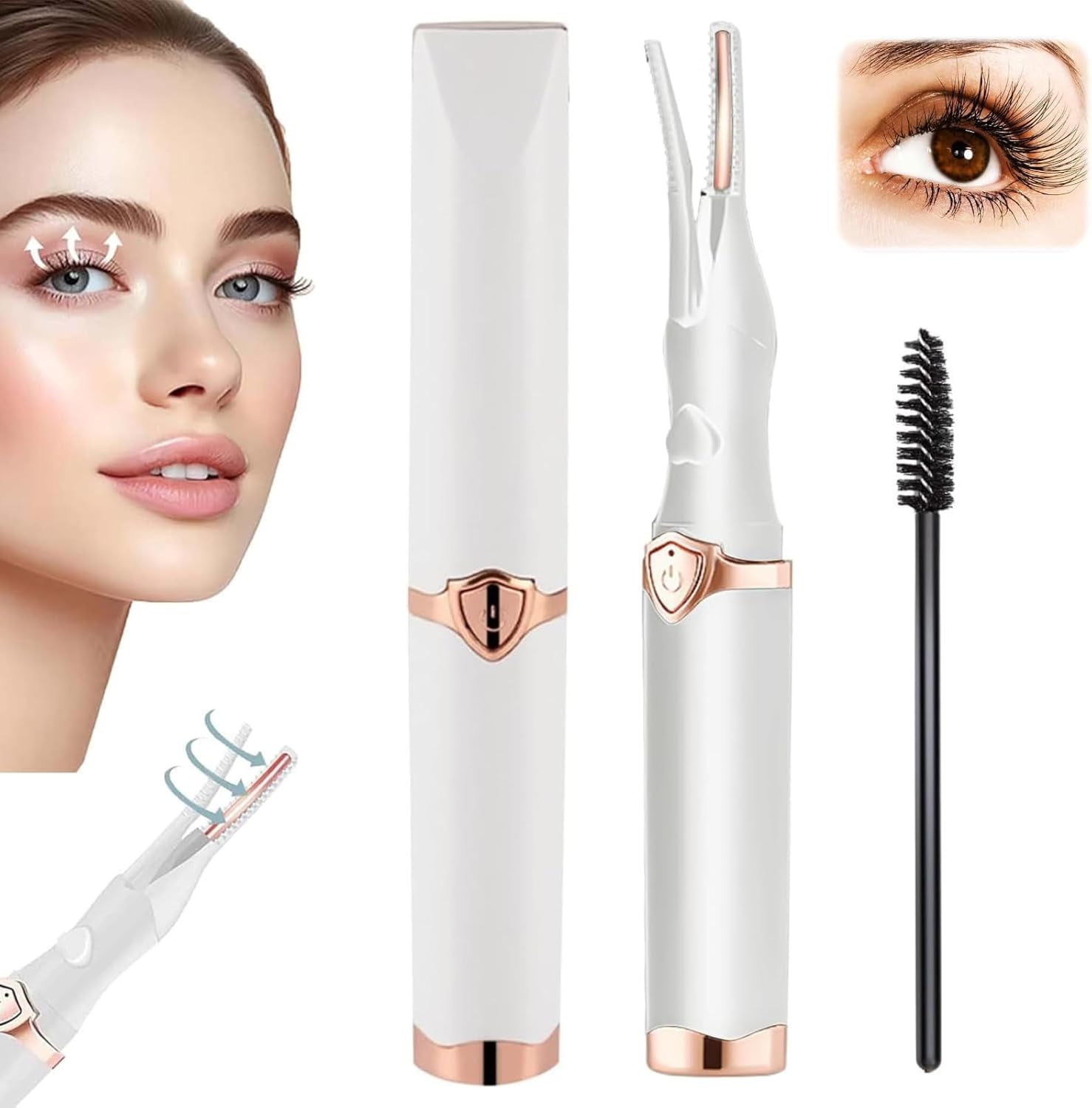 Heated Eyelash Curlers,Heated Eyelash Curlers, 2025 Rechargeable Heated ...