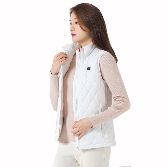 Heated Vest Fast Warm Up 9 Heat Zones Smart Charging Zip Up Vest Female ...