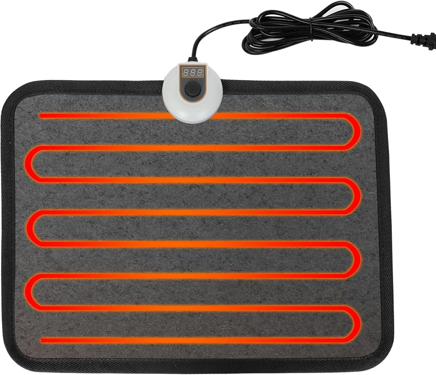 Heated Floor Mat Under Desk for Foot Warmer - 7 Temp Settings & 55w ...
