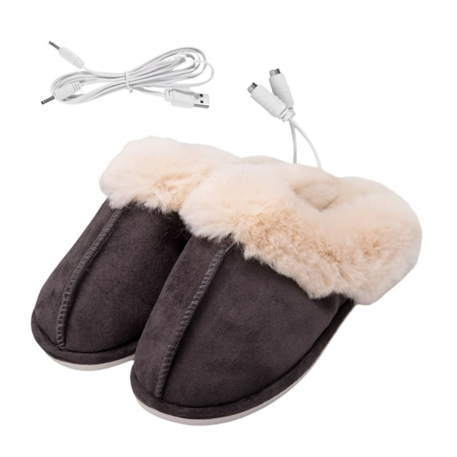 Feet Toasty Toes Heated Foot Warmer Electric Heating Slippers with USB ...