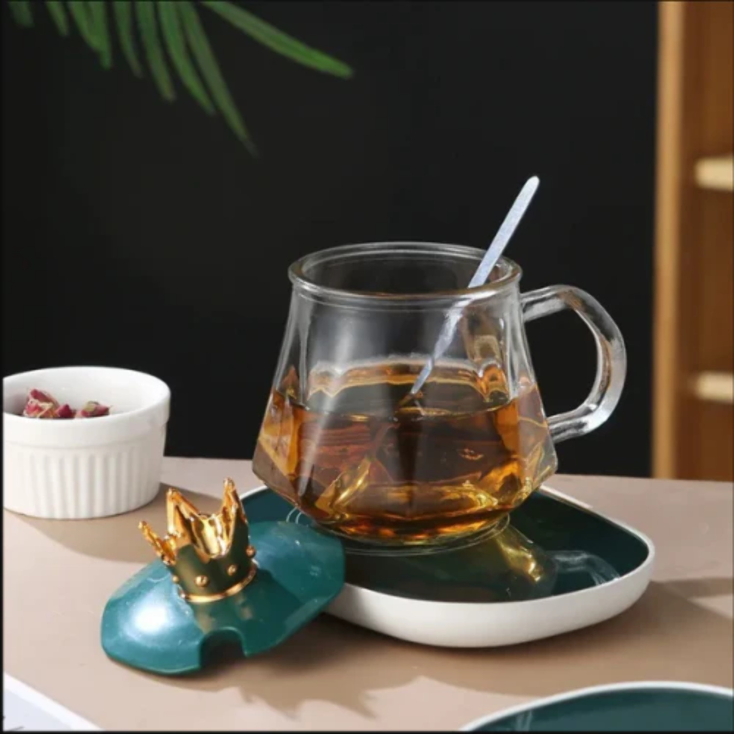 Heated Glass Mug Set with Warming Pad and Spoon - Walmart.com