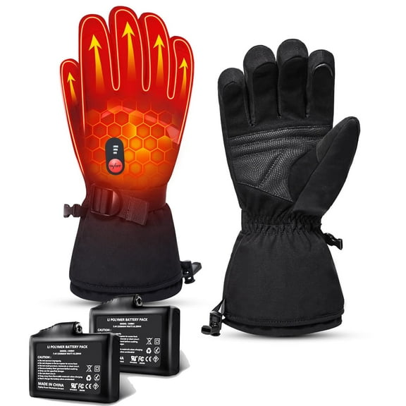 Heated Gloves with 3 Heat Settings for Men Women, 7.4V Rechargeable ...