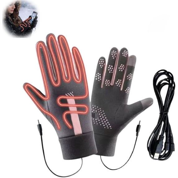 Heated Gloves for Women and Men Winter Full Finger Hand Warmers ...