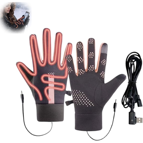 Heated Gloves for Women and Men Winter Full Finger Hand Warmers ...
