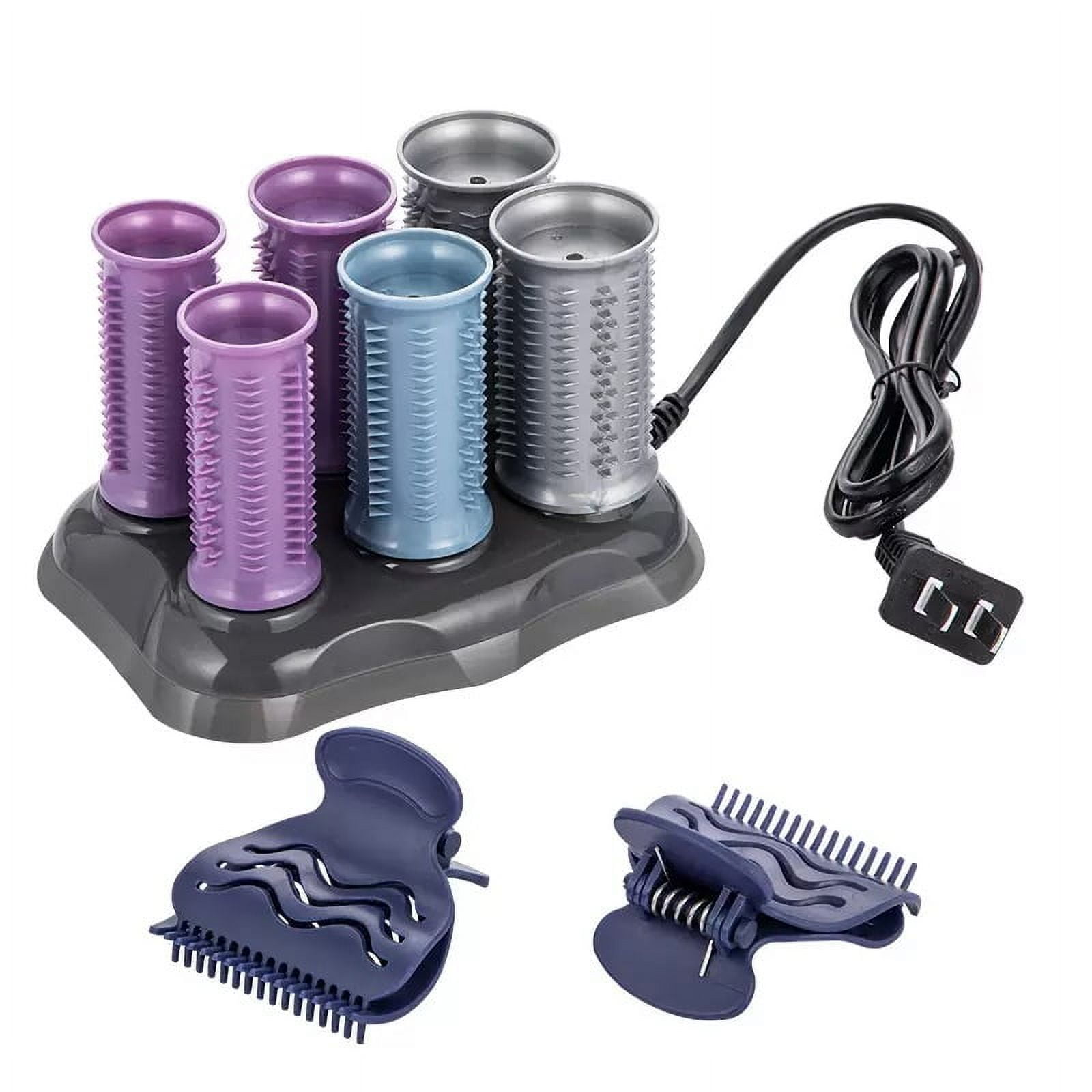 Heated Hair Rollers, Hair Curler Set Includes 12 Butterfly Clips Plus ...