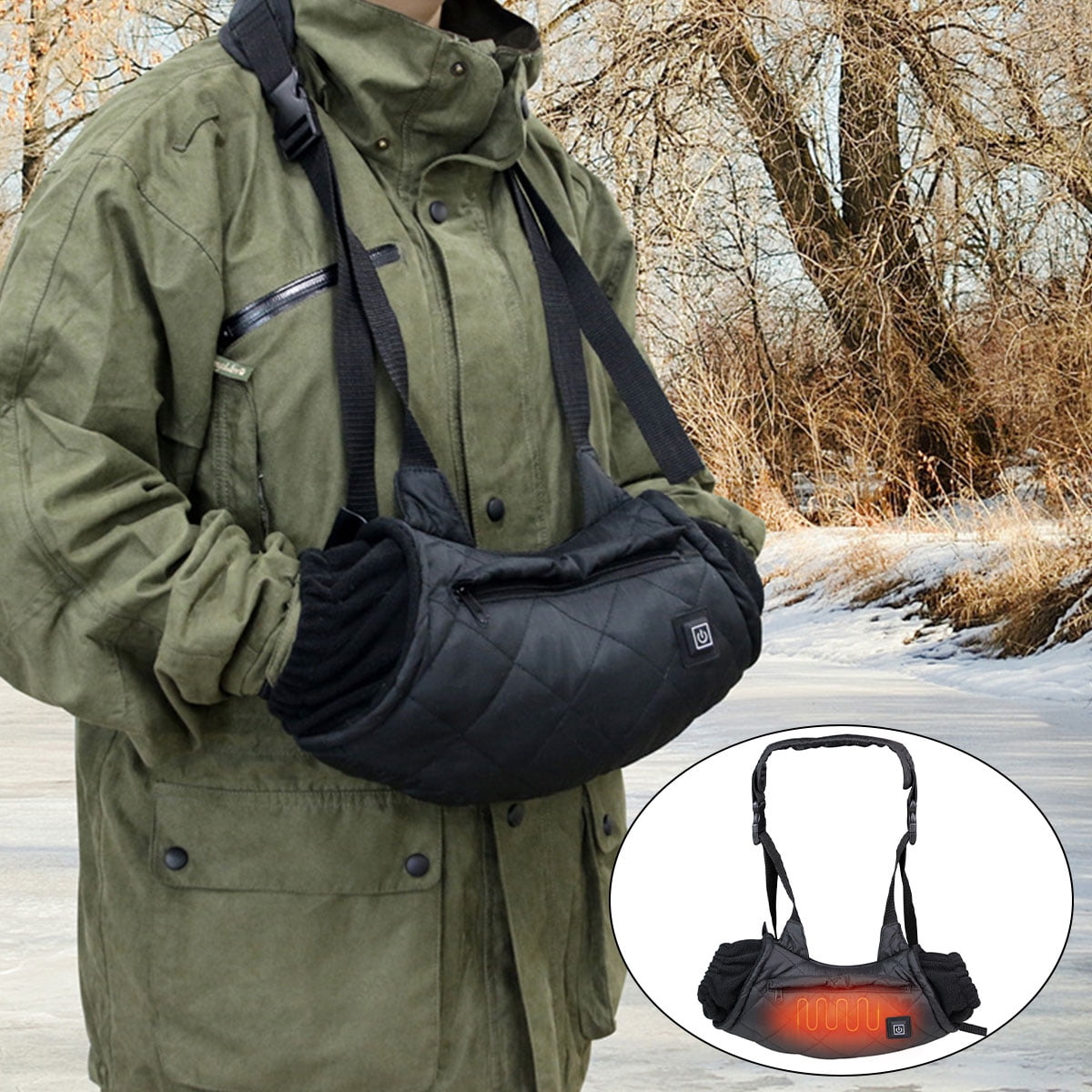 Electric Hand Warmer Muff with USB Charging, Adjustable for Winter ...