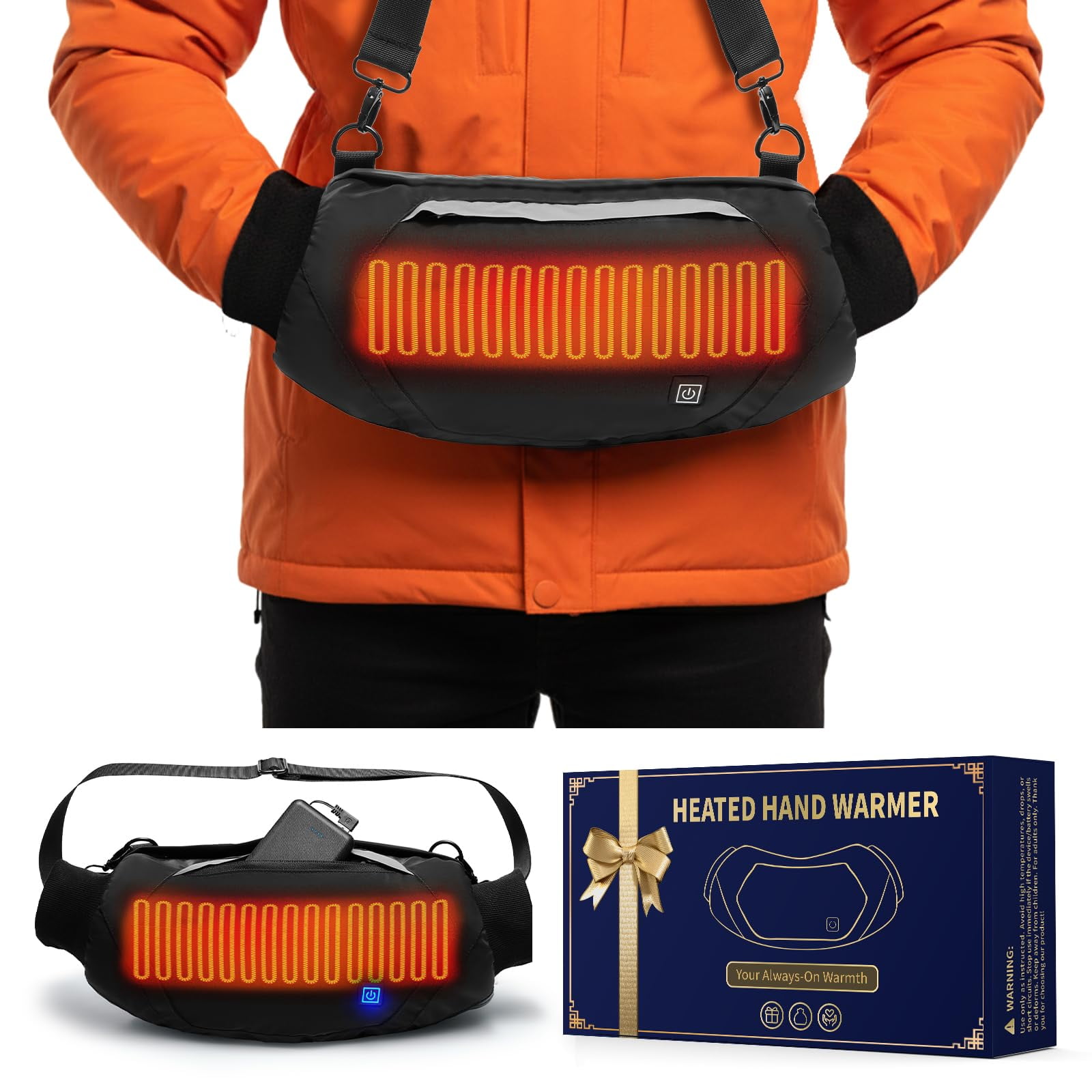 Heated Hand Warmer Rechargeable with 10000mah Battery, Electric Hand ...