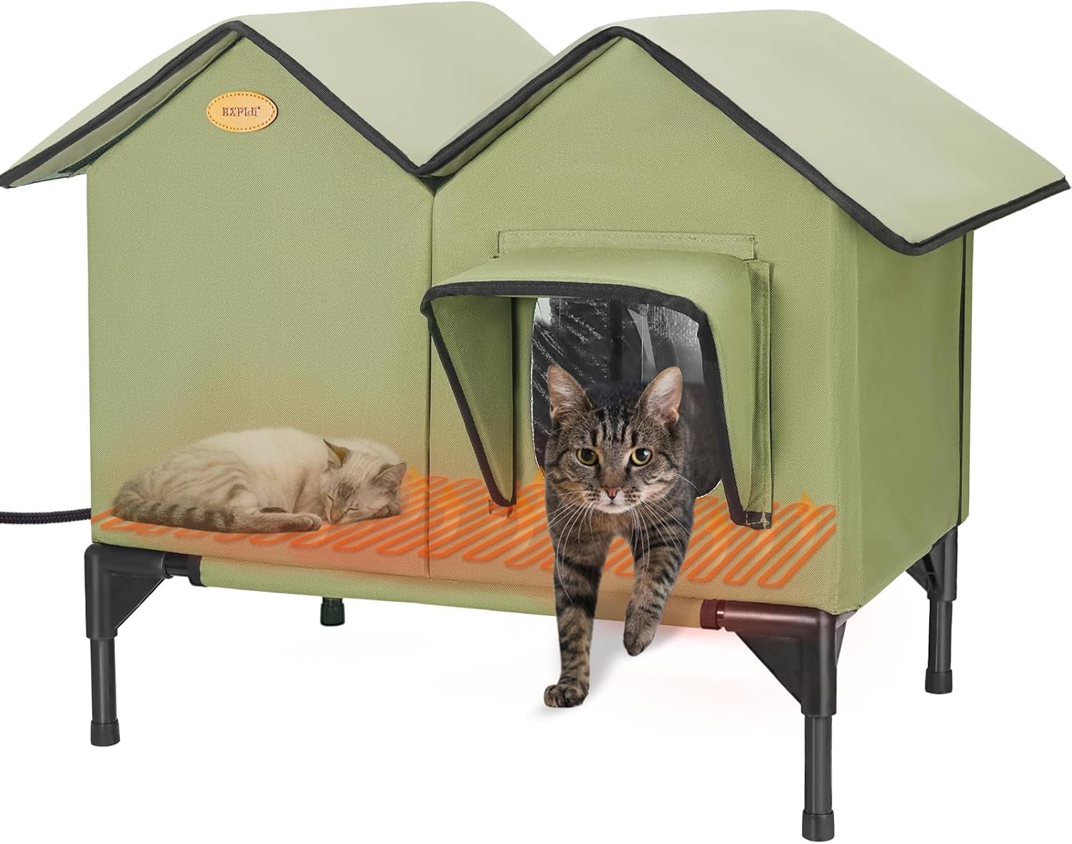 Heated House for Outside Cats in Winter, Large Insulated Heated Outdoor ...