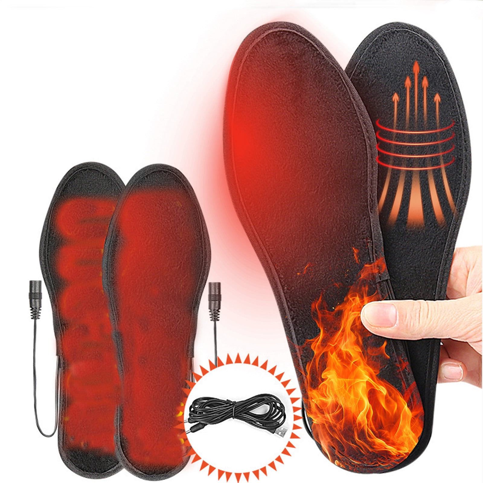 Heated Insoles, Heated Insoles for Women Men, USB Interface Electric ...
