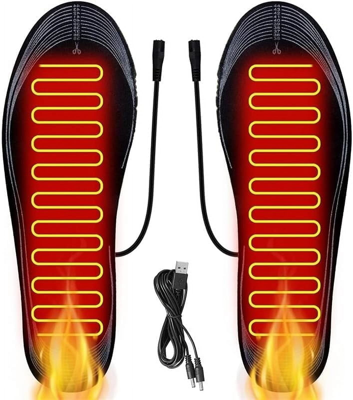 Heated Insoles for Men Women, USB Heated Insoles Outdoor Sports Feet ...