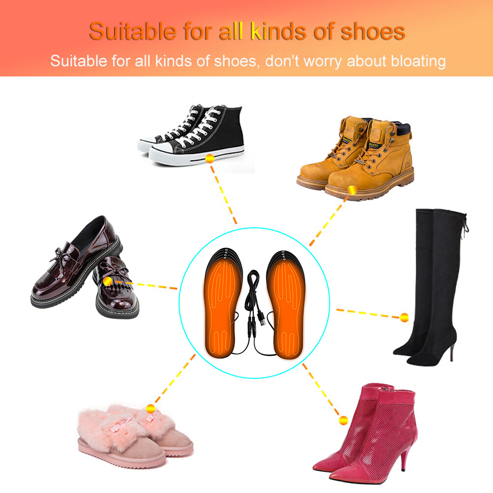 Heated Insoles Washable Cuttable Thermal Soles Winter Foot Warmer for ...