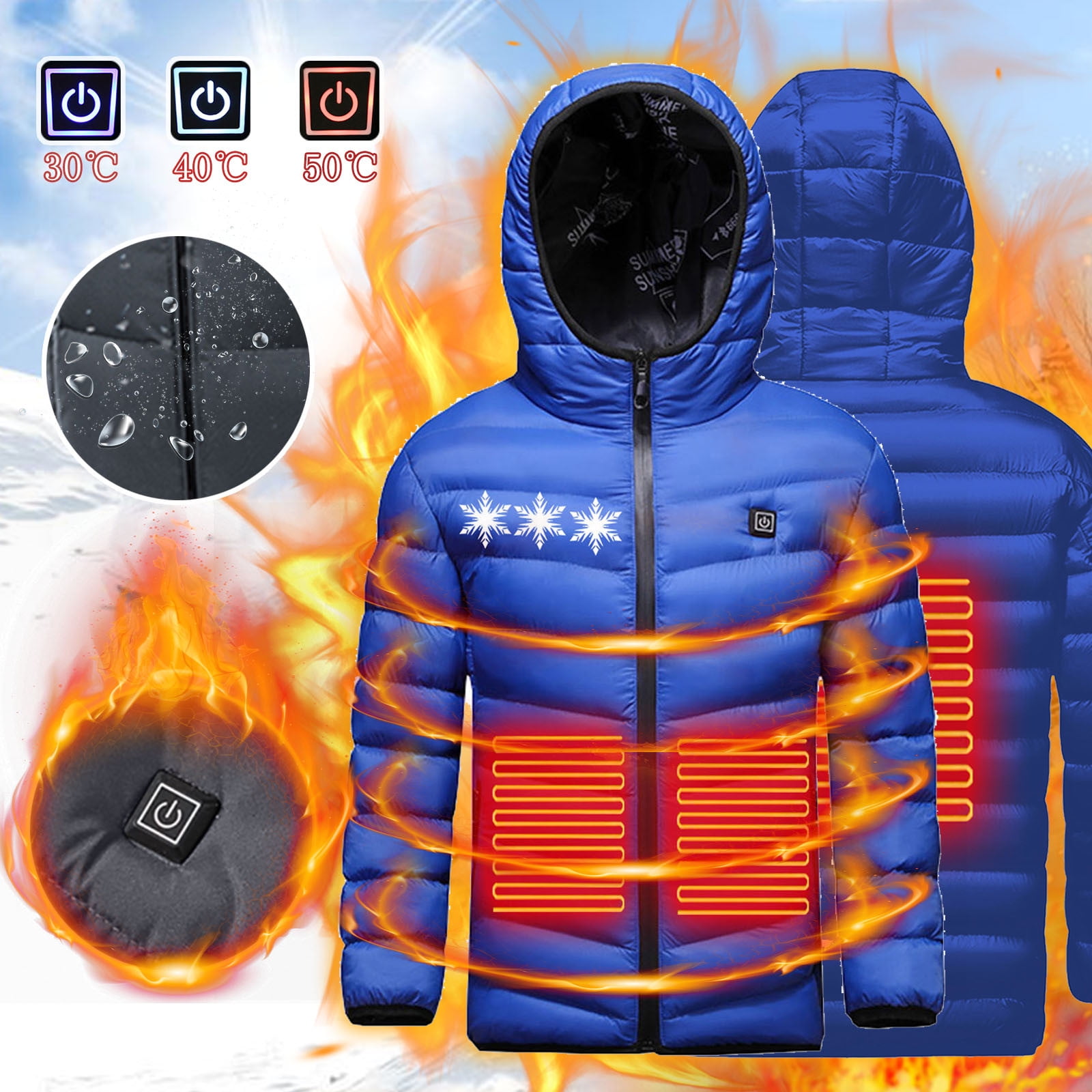 Heated Jacket Coats Heated Vests for Kids Boy Girls USB Intelligent ...