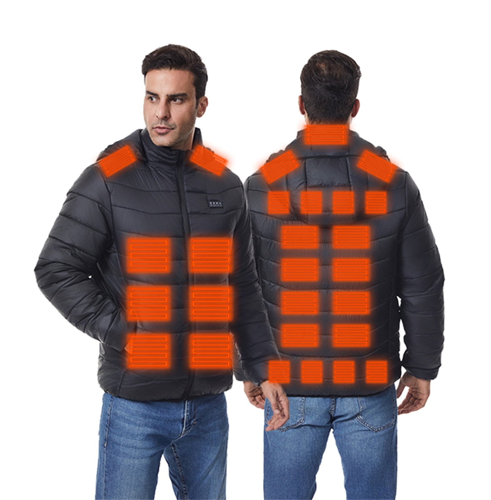 Heated Jacket For Men 27 Heating Zones Rechargeable Heated with Battery ...