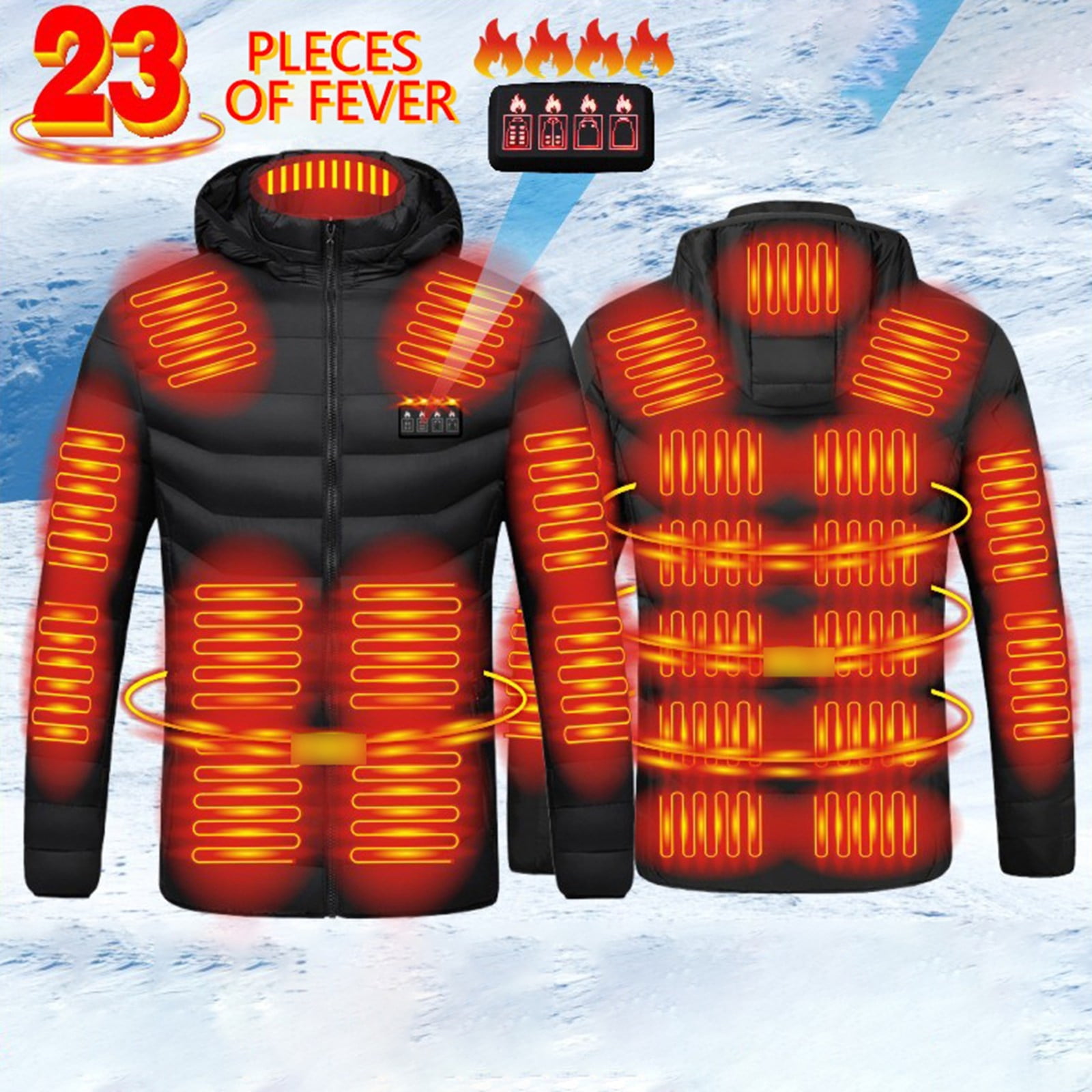 Heated Jackets for Men with Battery Pack Included Windproof Waterproof ...