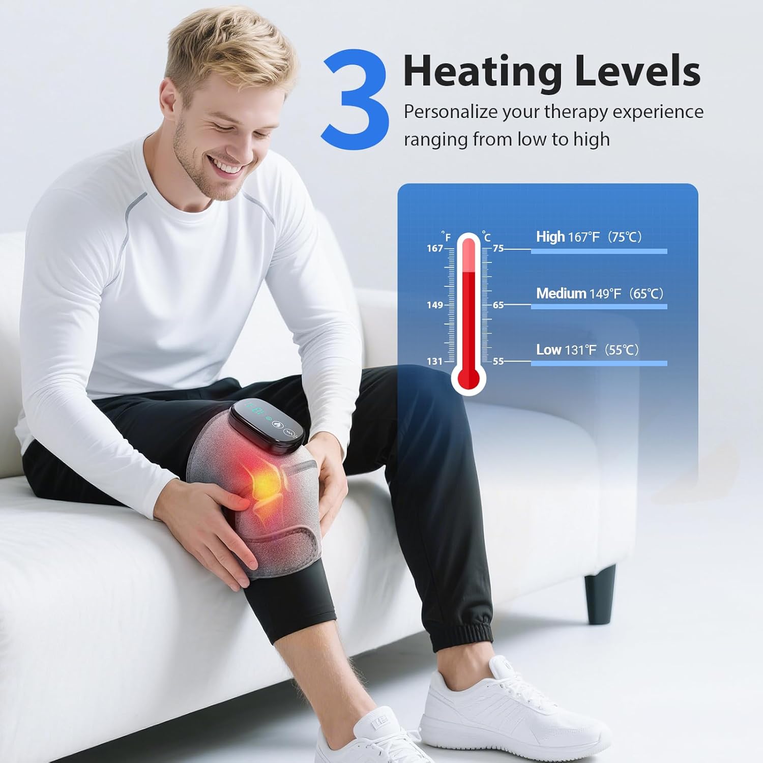 Heated Knee Massager, Foot Massager with Heat, Shoulder Massagers with ...