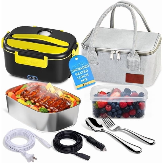Heated Lunch Box, 80W Lunch Box for , Portable Warmer with 1.5L ...