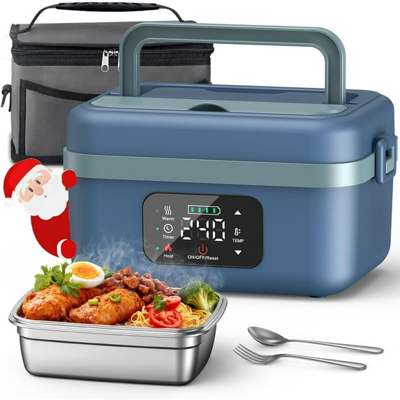Heated Lunch Box for Adults, 16000mAh Cordless Rechargeable Electric ...