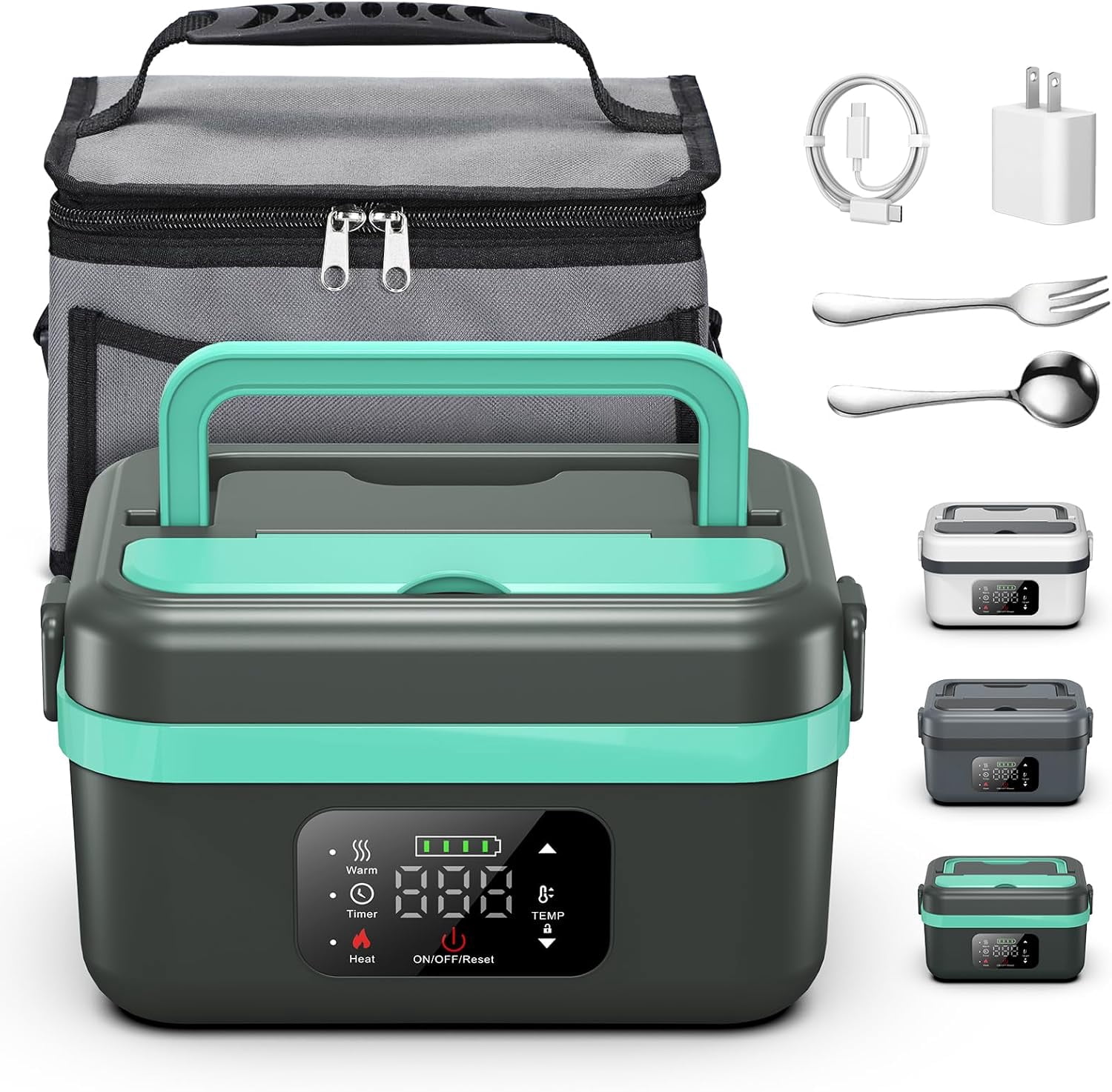 Heated Lunch Box for , EDCERATY 60W Self-Heating Warmer with 1L ...