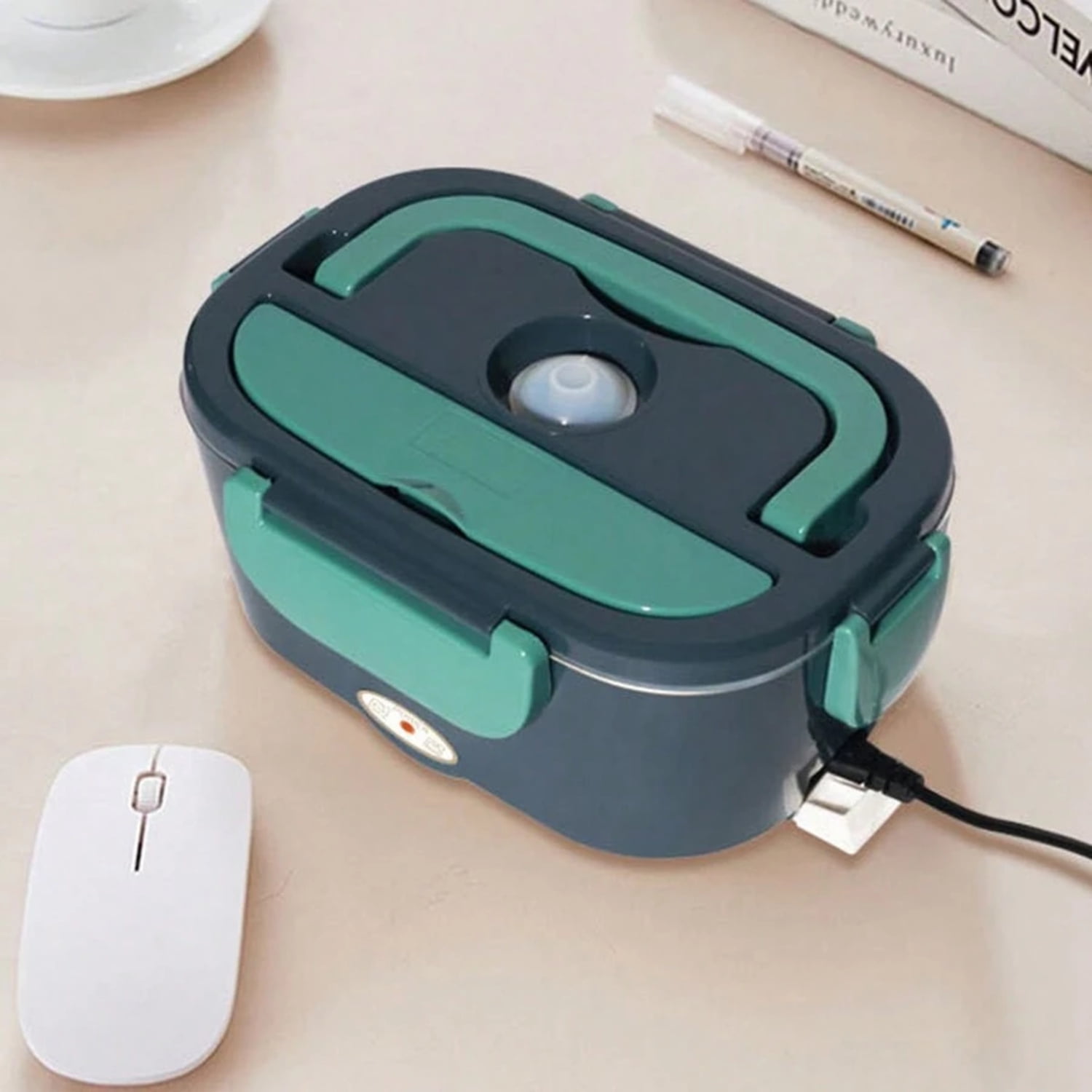 Heated Lunch Box with Heating Time Controller, Automatic Heat ...