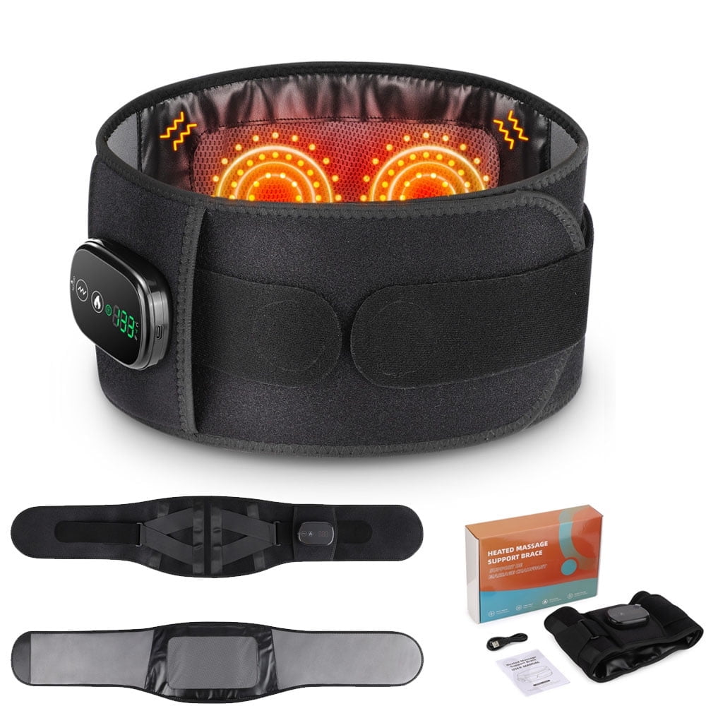 Heated Massage Support Brace Rechargeable Heated Massage Belt Elastic ...