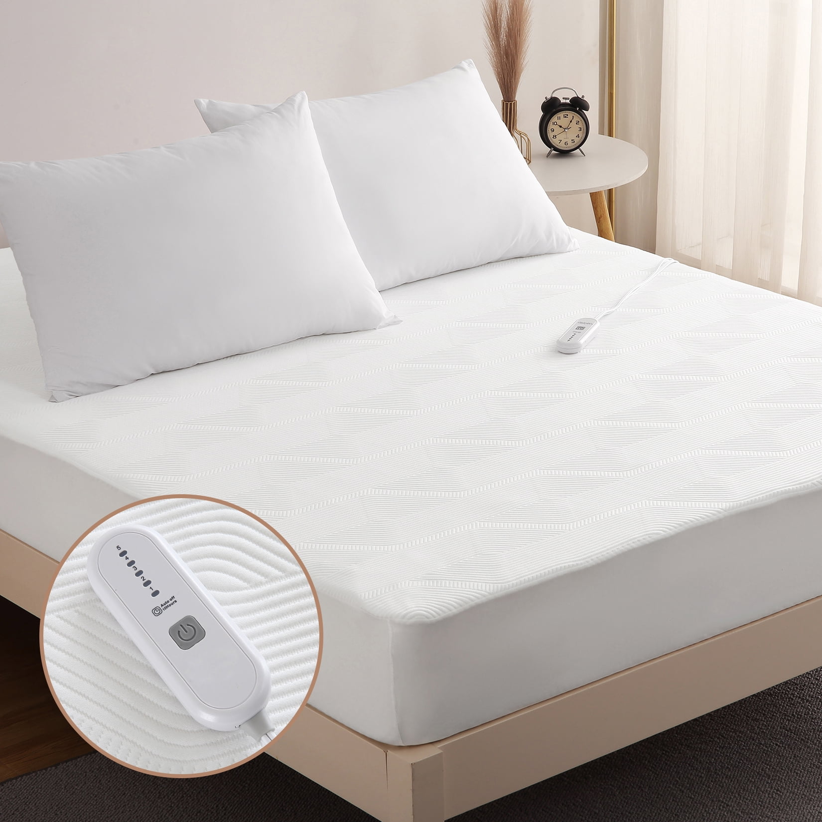 Heated Mattress Pad Twin Size, Soft Breathable Electric Mattress Pad ...