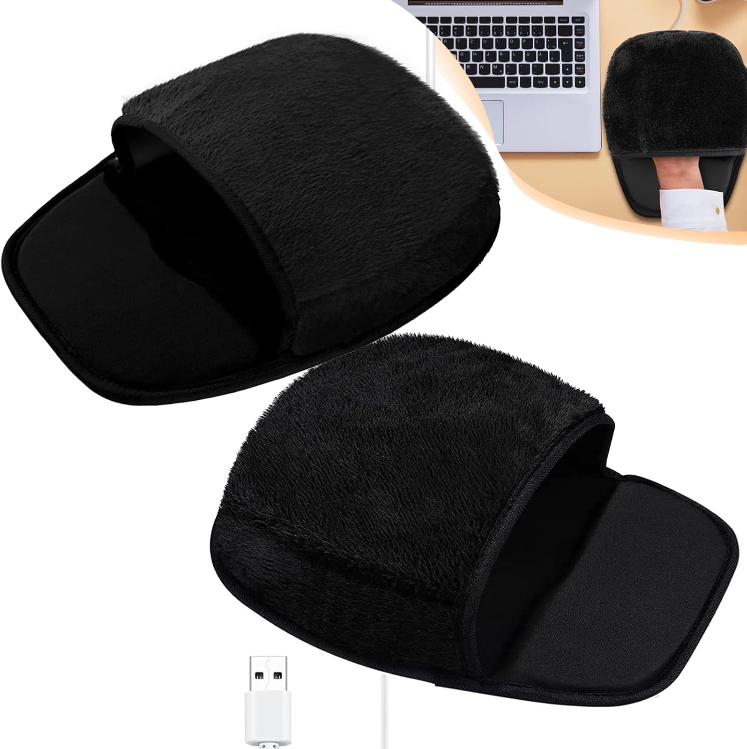 Heated Mouse Pad Hand Warmer, USB Hand Warmer Mouse Pad for Desk ...