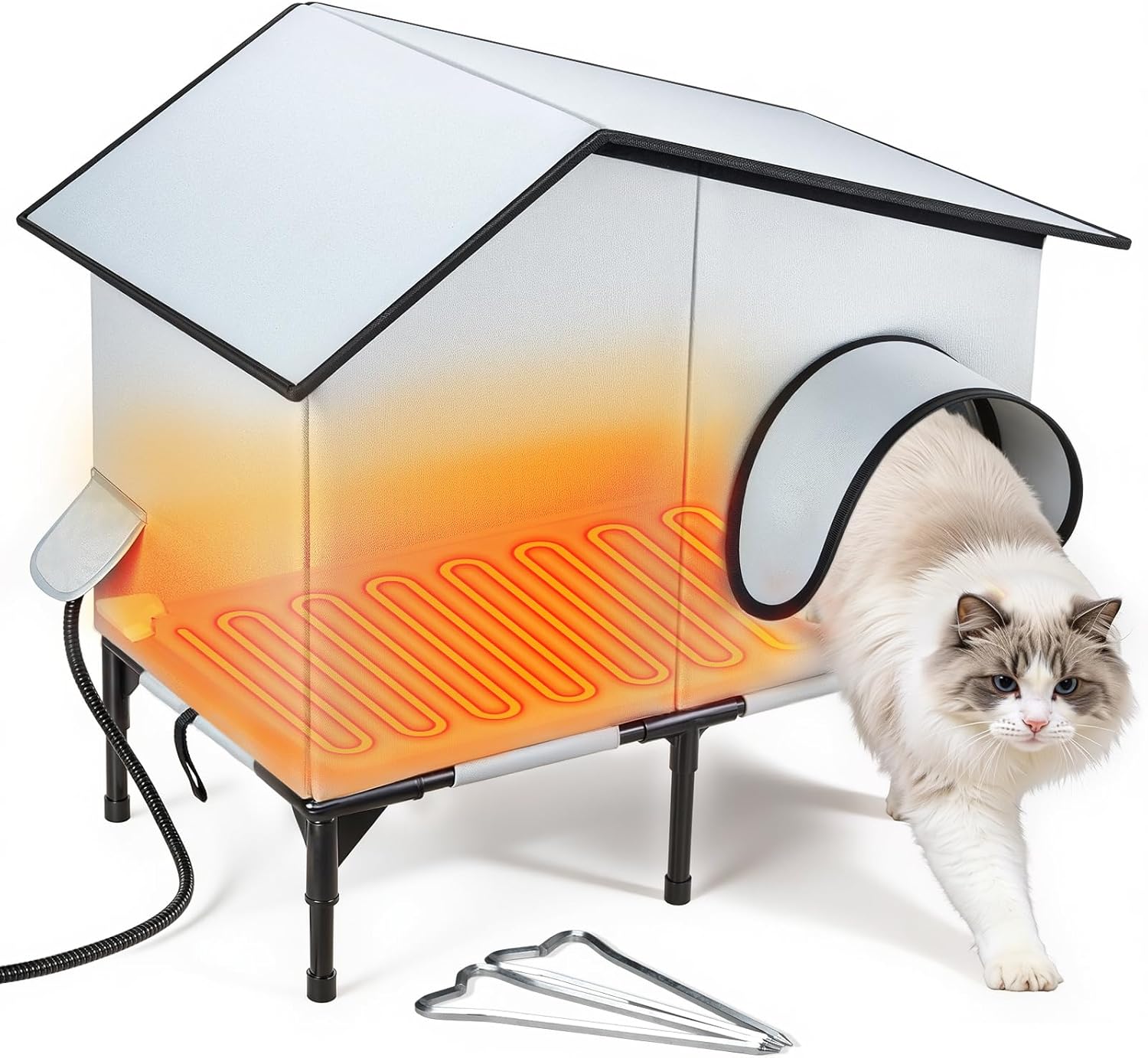 Heated Outdoor House with Heater, and Insulated Shelter for Winter ...