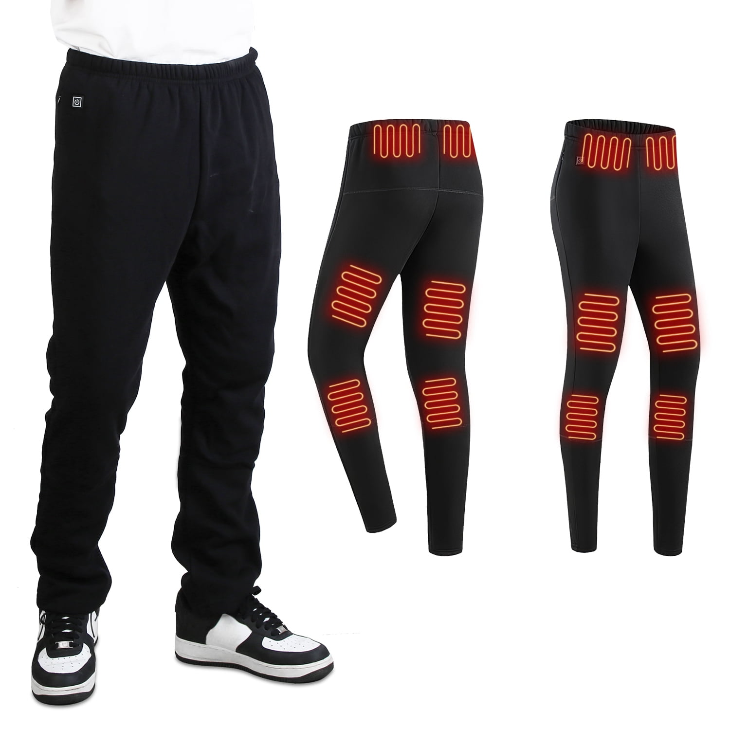 Heated Pants for Men Women Winter USB Outdoor Electric Heated Trouser ...