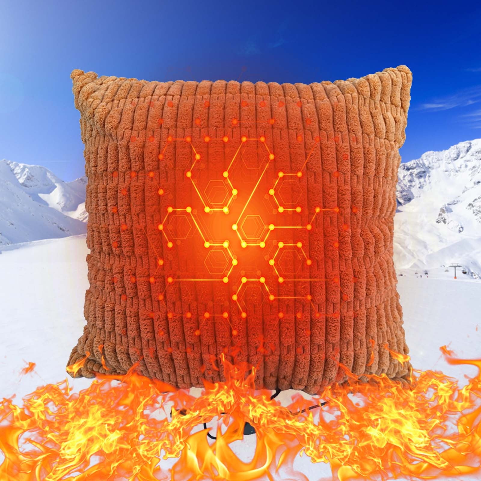 Heated Pillow for Lumbar Support, FSA HSA Eligible Electric Pillow for ...