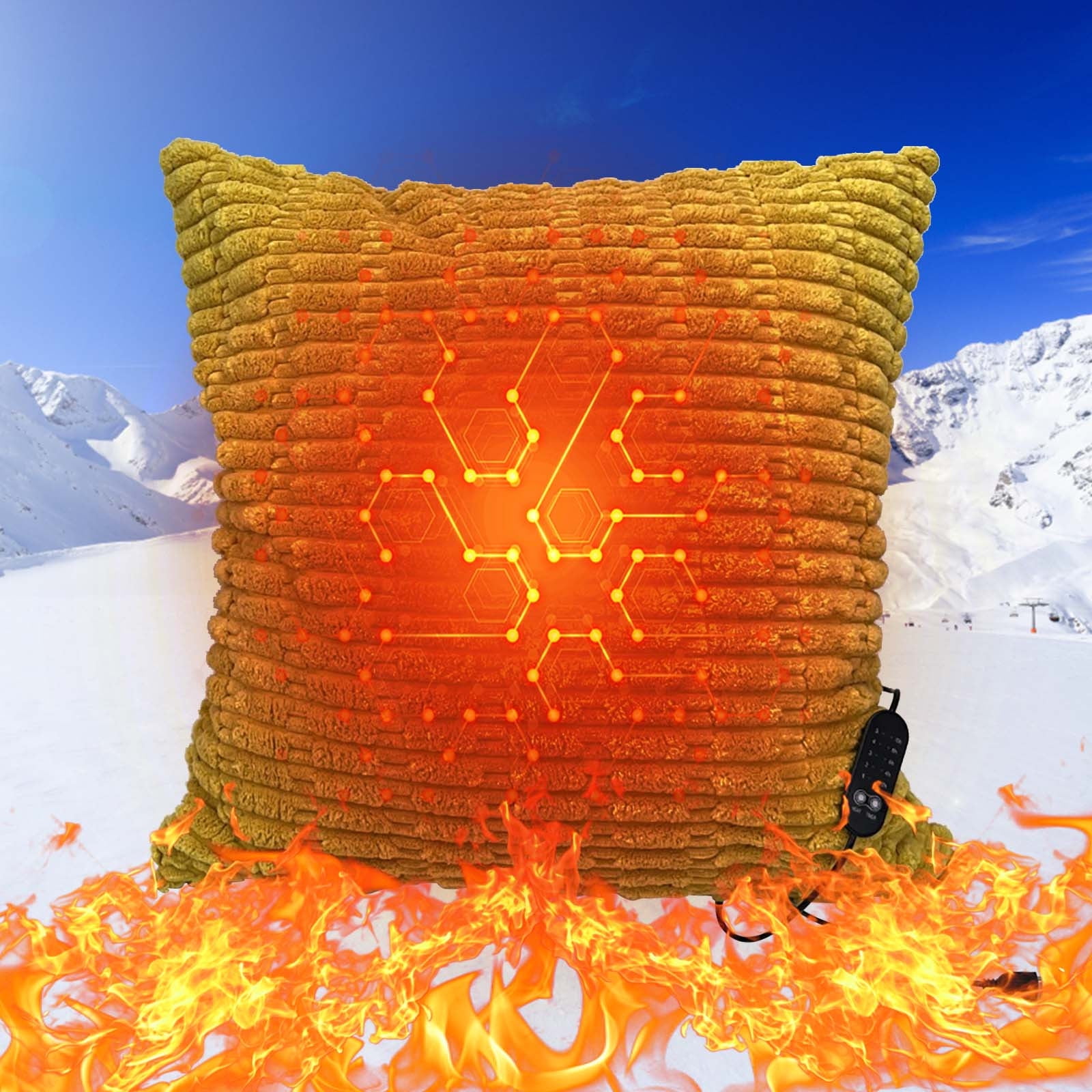 Heated Pillow for Lumbar Support, FSA HSA Eligible Electric Pillow for ...