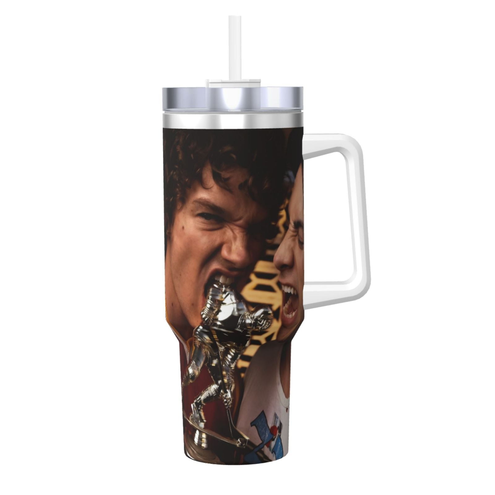 Heated Rivalry 40 OZ Ice Bully Cup with Handle Straw, Double Wall ...