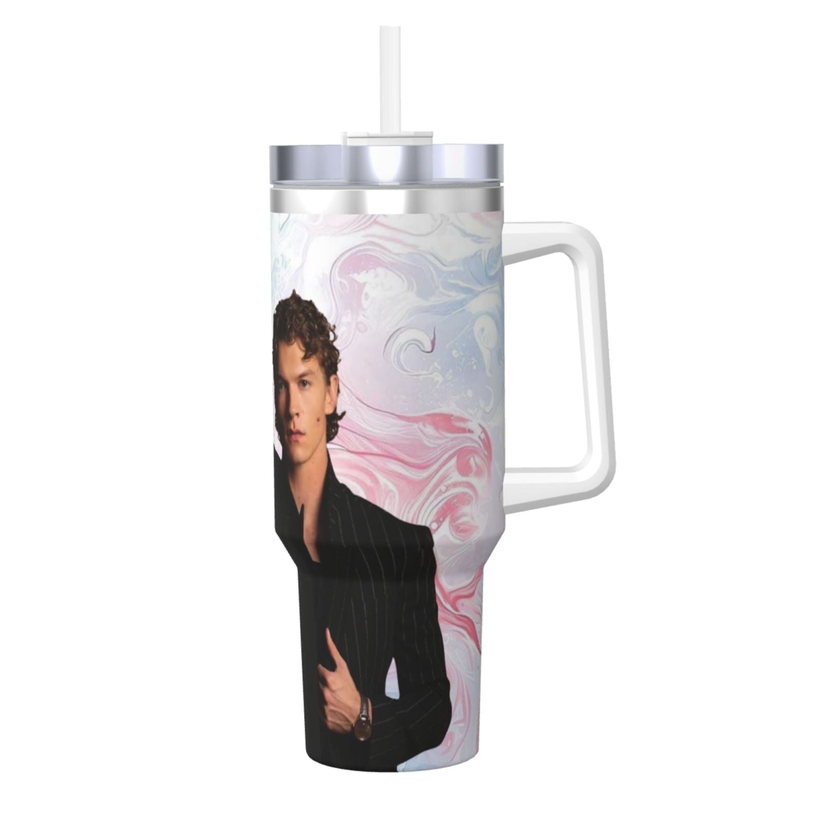 Heated Rivalry 40 OZ Ice Bully Cup with Handle Straw, Double Wall ...