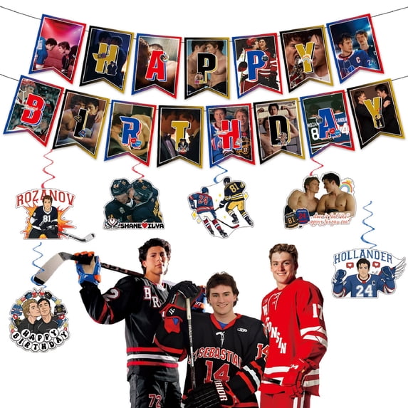 Heated Rivalry Birthday Party Decorations, Birthday Banner Backdrop ...