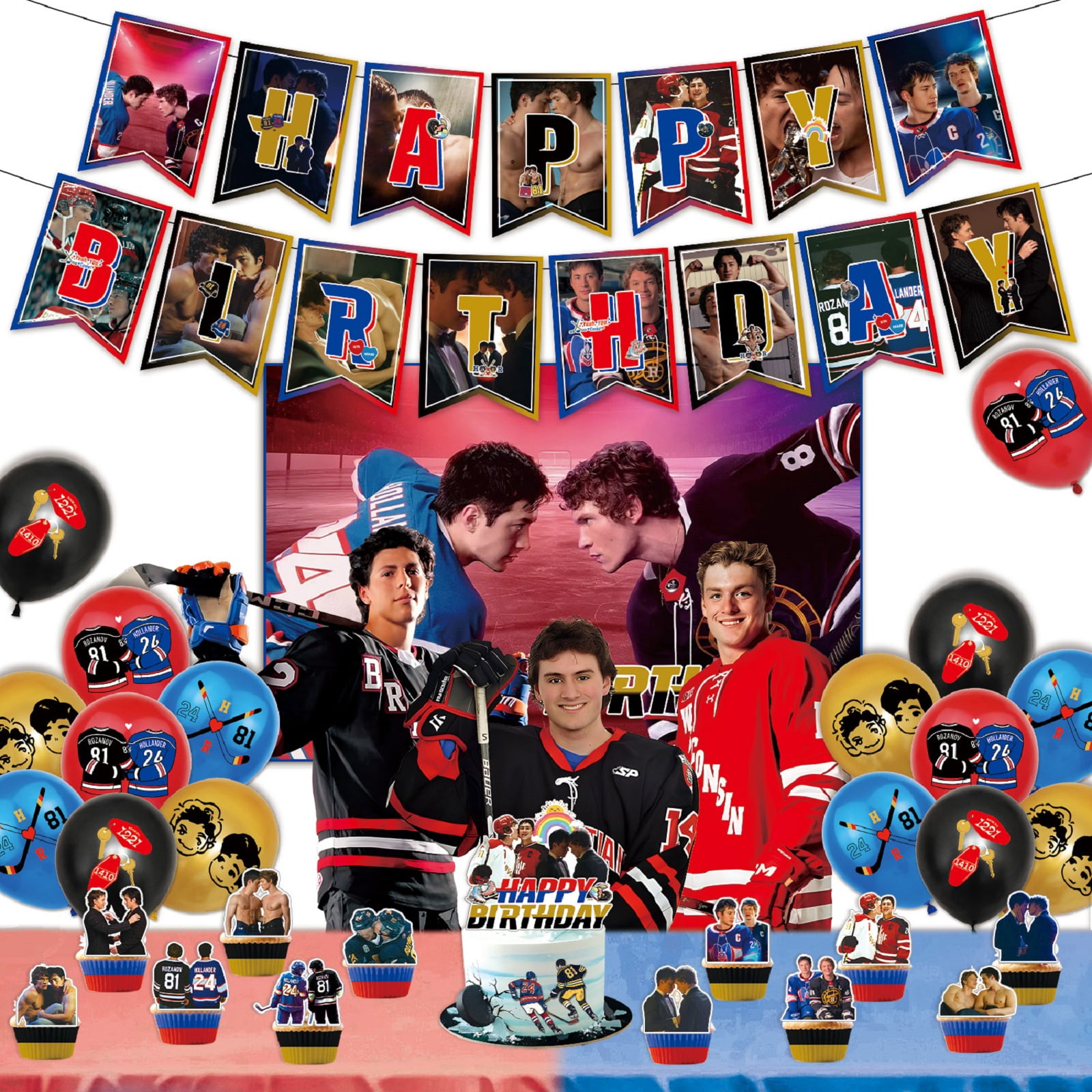 Heated Rivalry Birthday Party Decorations, Complete Set with Backdrop ...