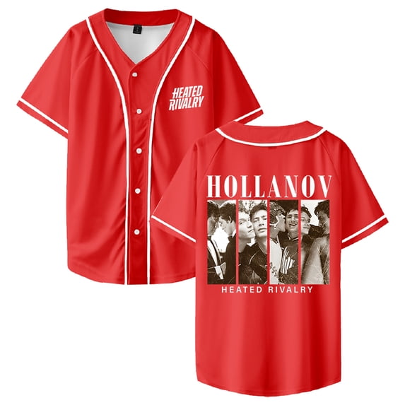 Heated Rivalry Hollanov Baseball Jersey Short Sleeve Button-up Shirts ...