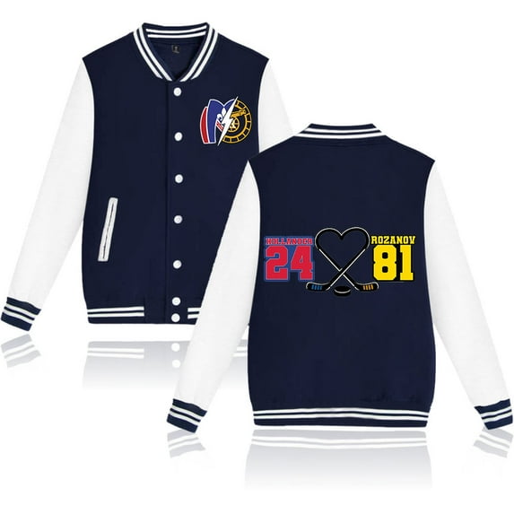 Heated Rivalry Merch Hollander 24 Rozanov 81 CP Print Baseball Jacket ...