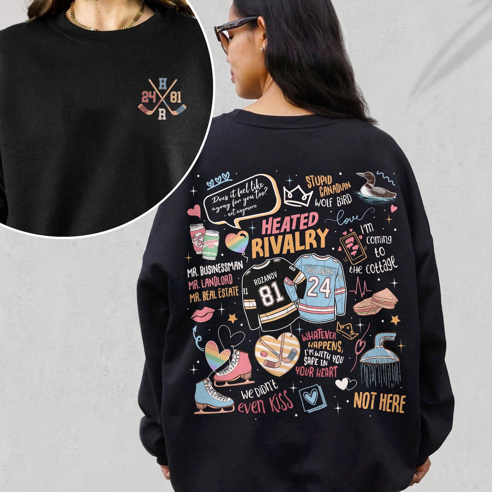 Heated Rivalry Romance Sweathirt, Hollanov Couple Romance Book Tshirt ...