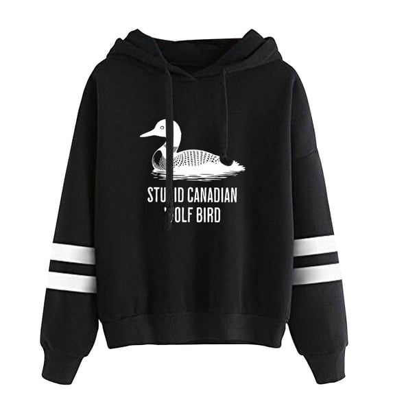 Heated Rivalry Stupid Canadian Wolf Bird Pullover Hoodie Long Sleeve ...