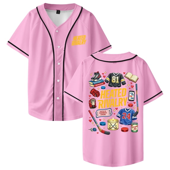 Heated Rivalry Tv Baseball Jersey Short Sleeve Button-up Shirts Women ...