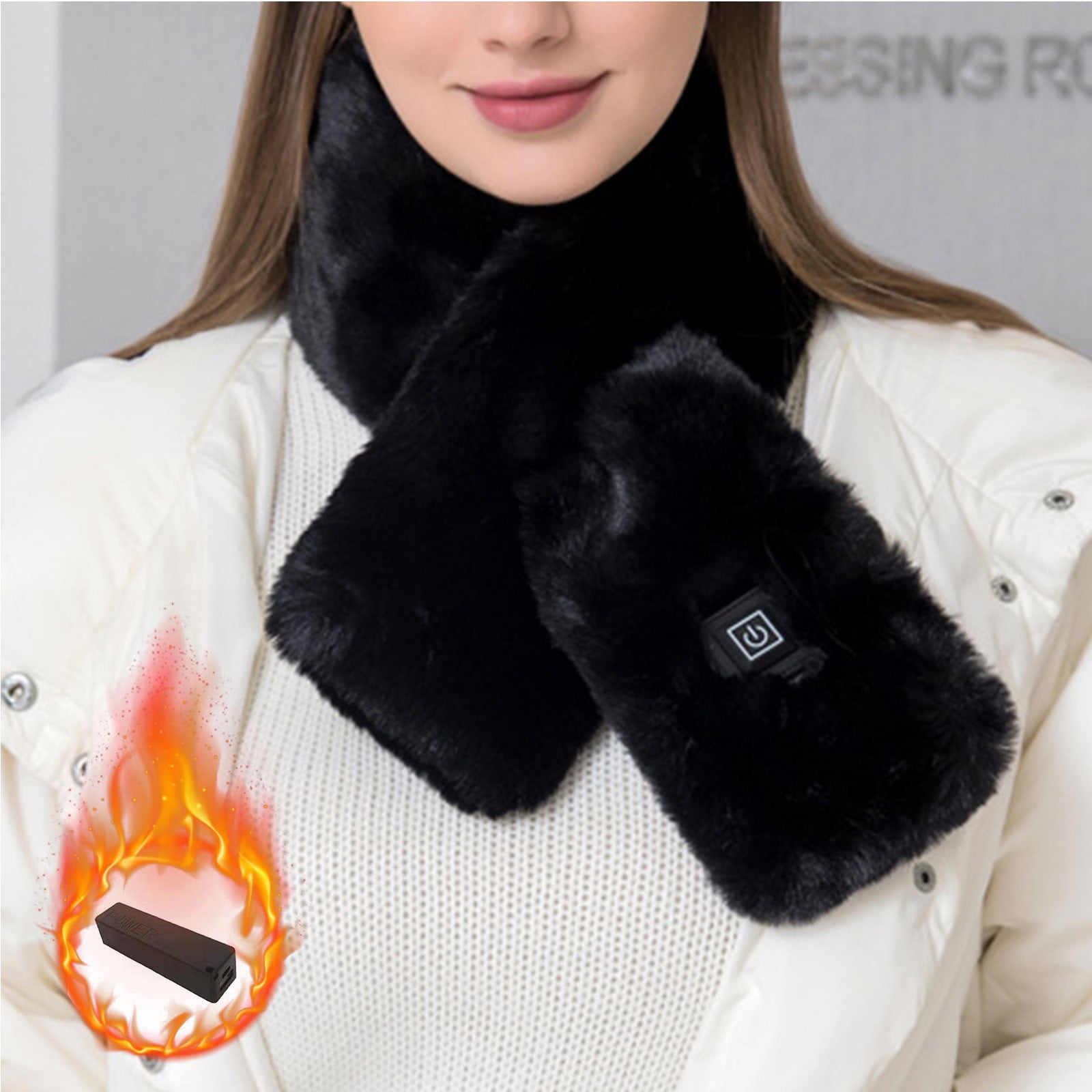 Heated Scarf - Neck Heating Pad, Men and Women Rechargeable Heated ...